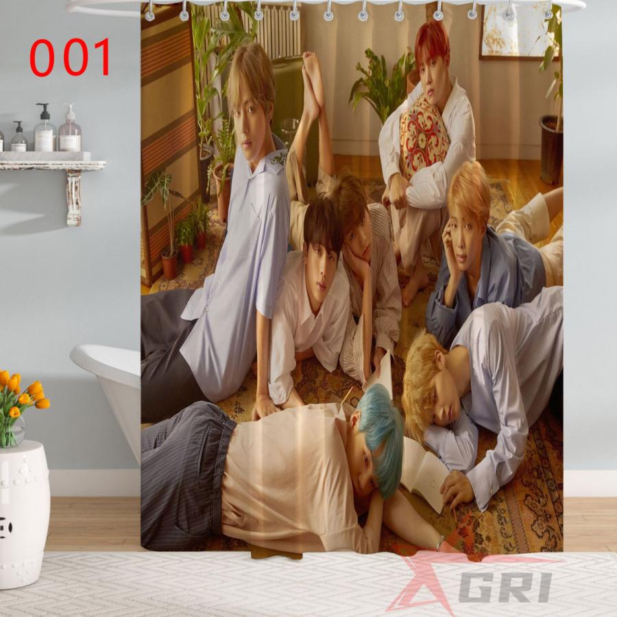 BTS BT21 防弾少年団 シャワーカーテン バスカーテン 浴室 バスルーム 風呂 ユニット 韓流グッズ おしゃれ 男女兼用 お誕生日 ...