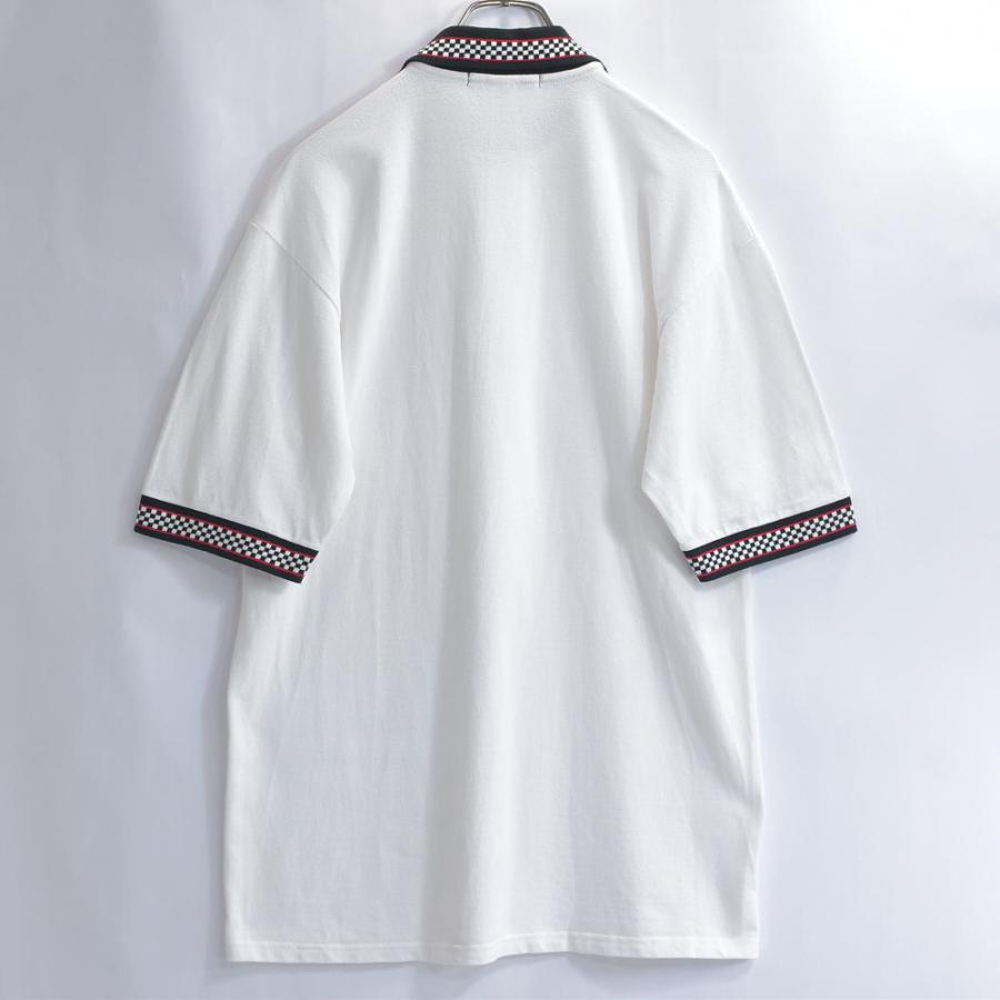 VINTAGE 90〜00s JERZEES ジャージーズ チェッカーパターン デザイン 鹿の子 ポロシャツ 半袖 ブラックホワイト 市松模様 U : 古着屋 grin days memory ...