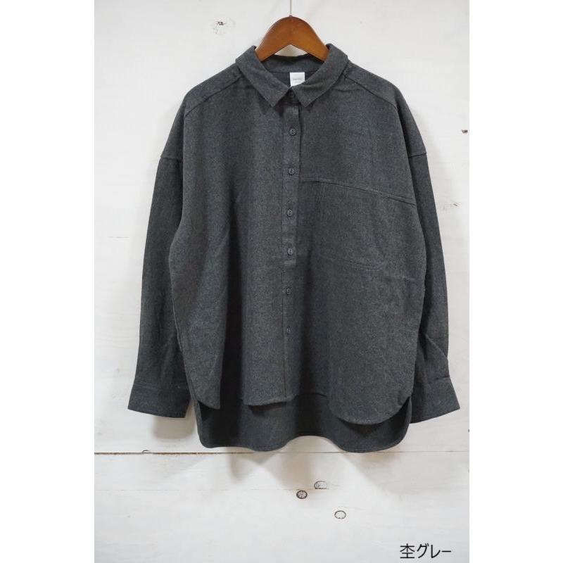 kermu（ケルム）ブラッシュドコットンビッグシャツ : 10658 : 大人ナチュラル服.雑貨-Grindel - 通販 - Yahoo!ショッピング