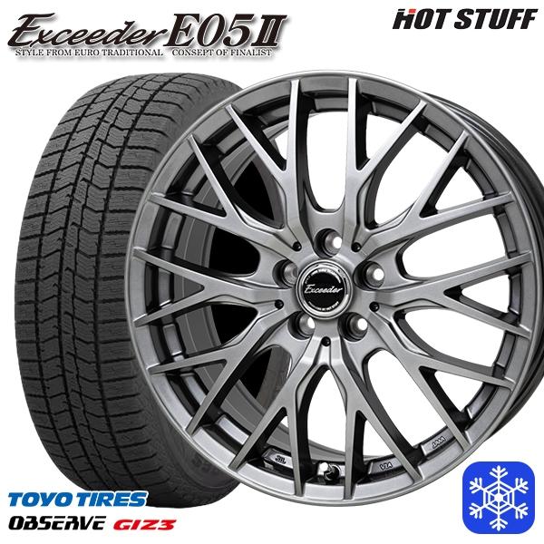TOYO TIRES 235/60R18インチ トーヨー オブザーブ ギズ3 GIZ3 5H114.3 スタッドレスタイヤホイール4本セット ホットスタッフ エクシーダー E05II ...