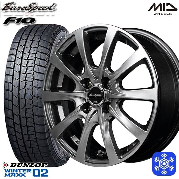 WINTER MAXX 145/80R13インチ ダンロップ ウィンターマックス WM02 4H100 スタッドレスタイヤホイール4本セット MID ユーロスピード F10 : タイヤホイール ...