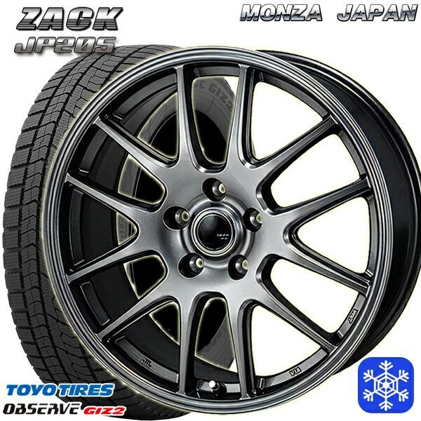 215/50R17インチ TOYO OBSERVE GIZ2 トーヨー オブザーブ ギズ2 5H100 スタッドレスタイヤホイール4本セット MONZA ZACK ザック JP205 ...