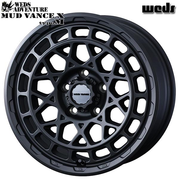 WEDS デリカD5等 Weds MUD VANCE X ウェッズ マッドヴァンスX タイプM 16インチ 7.0J 5H114.3 +35 フルマットブラック アルミホイール単品 4本セット ...