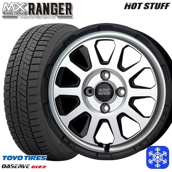 165/60R15インチ TOYO OBSERVE GIZ2 トーヨー オブザーブ ギズ2 4H100 スタッドレスタイヤホイール4本セット マッドクロス レンジャー MS :MXRAN-MS ...