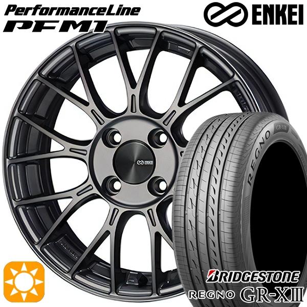 レグノ（ブリヂストン） サマータイヤ ホイール4本セット 185/60R15インチ 4H100 ENKEI エンケイ パフォーマンスライン PFM1 DS ブリヂストン レグノGR-X3 ...