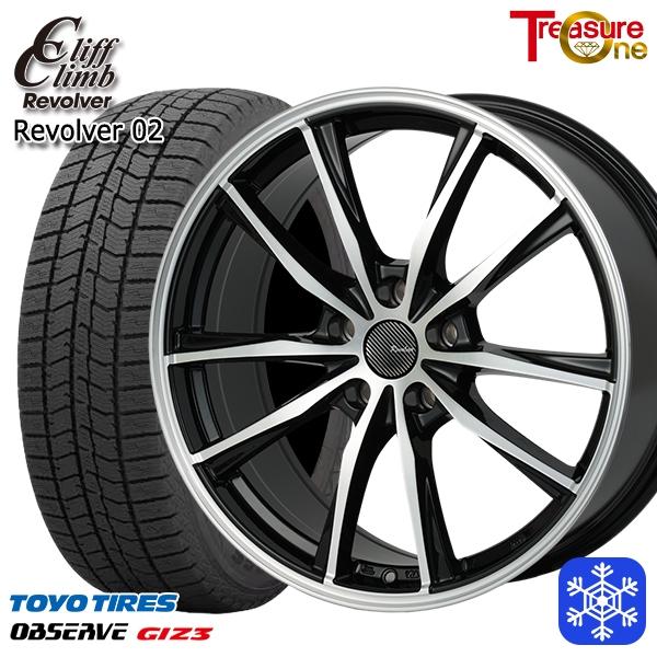 TOYO TIRES 235/60R18インチ トーヨー オブザーブ ギズ3 GIZ3 5H114.3 スタッドレスタイヤホイール4本セット クリフクライム リボルバー 02 : タイヤ ...