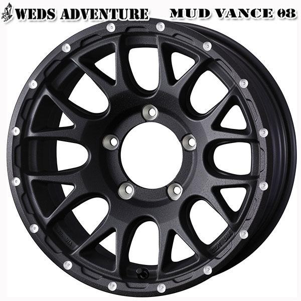 WEDS ジムニーシエラ Weds MUD VANCE08 ウェッズ マッドヴァンス08 16インチ 6.0J 5H139.7 -5 フリントブラック アルミホイール単品 4本セット 送料無料 ...