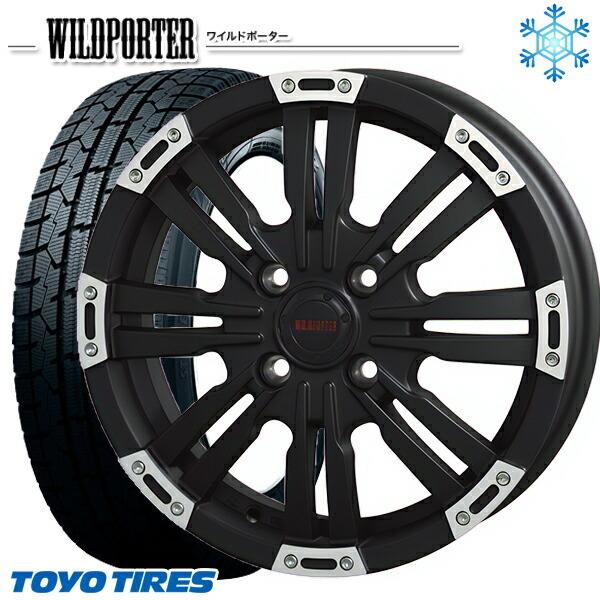 155/65R14インチ トーヨー オブザーブガリット ギズ TOYO GARIT GIZ 4.5J 4H100 スタッドレスタイヤホイール4本セット ワイルドポーター クロスエイト MB ...