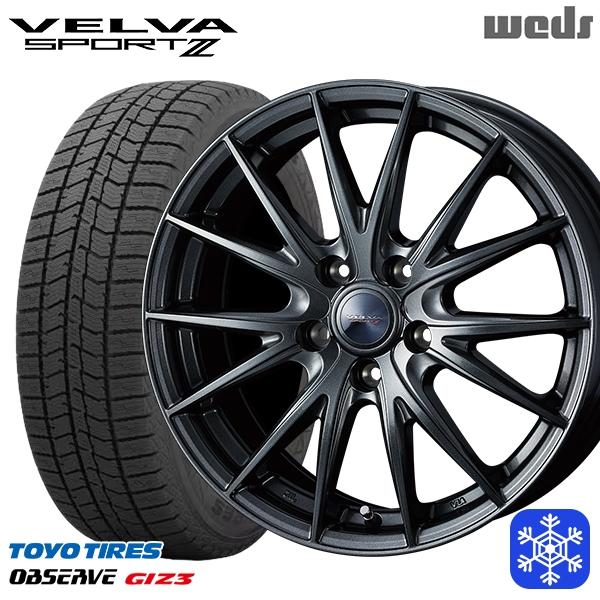 クラウンスポーツ 235/60R18インチ TOYO トーヨー オブザーブ ギズ3 GIZ3 5H114.3 スタッドレスタイヤホイール4本セット Weds ヴェルヴァ スポルト2 ...
