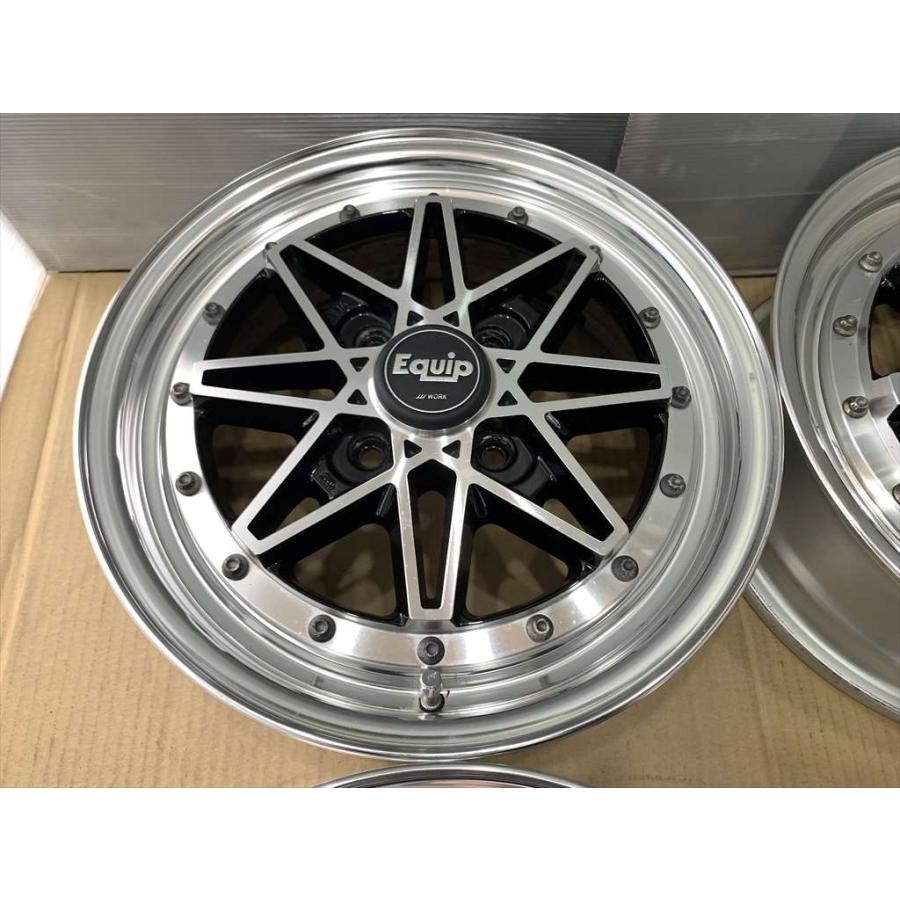 WORK WORK Equip 03 3ピースアルミホイール 14 5j +42 ブラックポリッシュ 4穴 100 : タイヤホイール専門店グリップ - 通販 - Yahoo!ショッピング