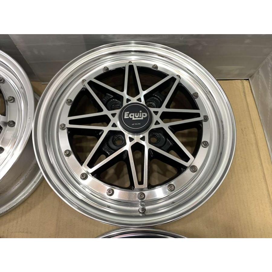 WORK WORK Equip 03 3ピースアルミホイール 14 5j +42 ブラックポリッシュ 4穴 100 : タイヤホイール専門店グリップ - 通販 - Yahoo!ショッピング