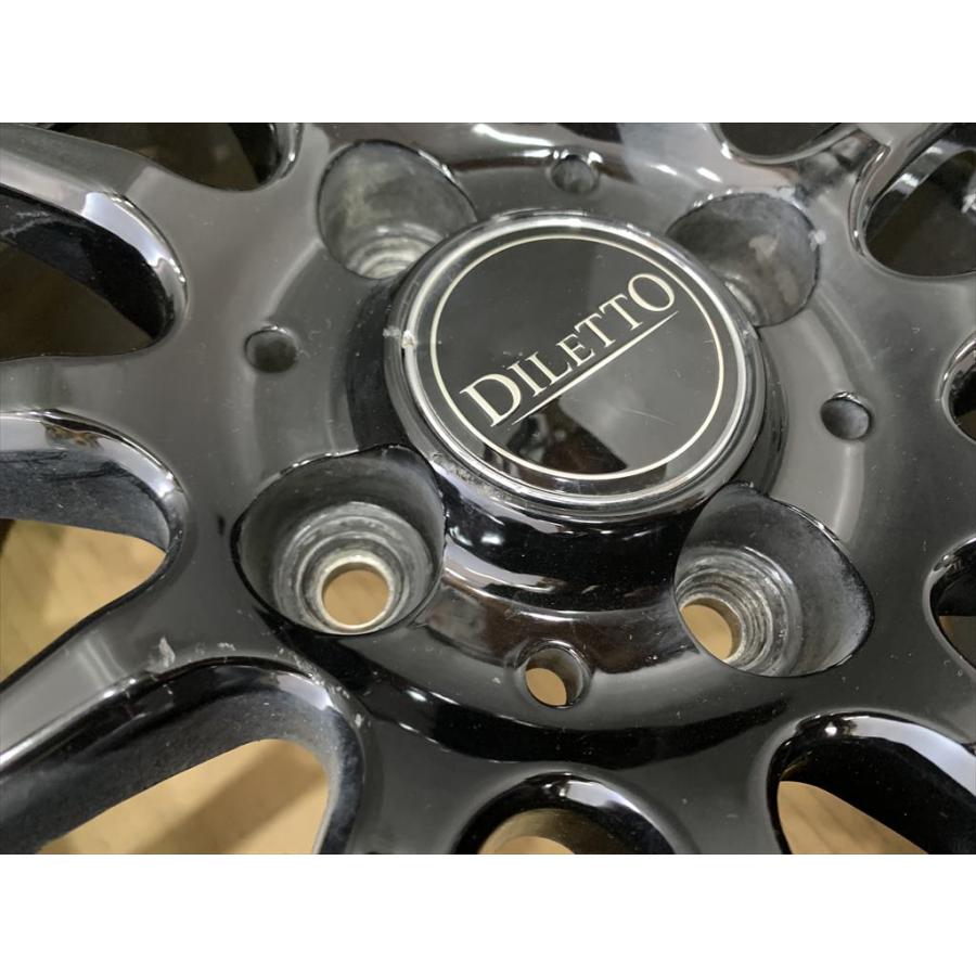 BRIDGESTONE（ブリヂストン） タイヤ館 DILETTO アルミホイール 14 5.5j +38 ブラック 黒 4穴 100 ...