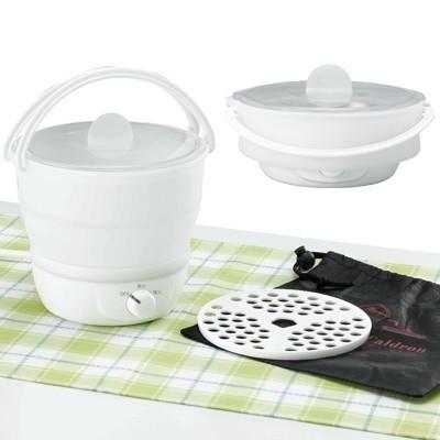 YAZAWA 折りたたみ式 トラベル マルチクッカー 海外対応 海外旅行 鍋