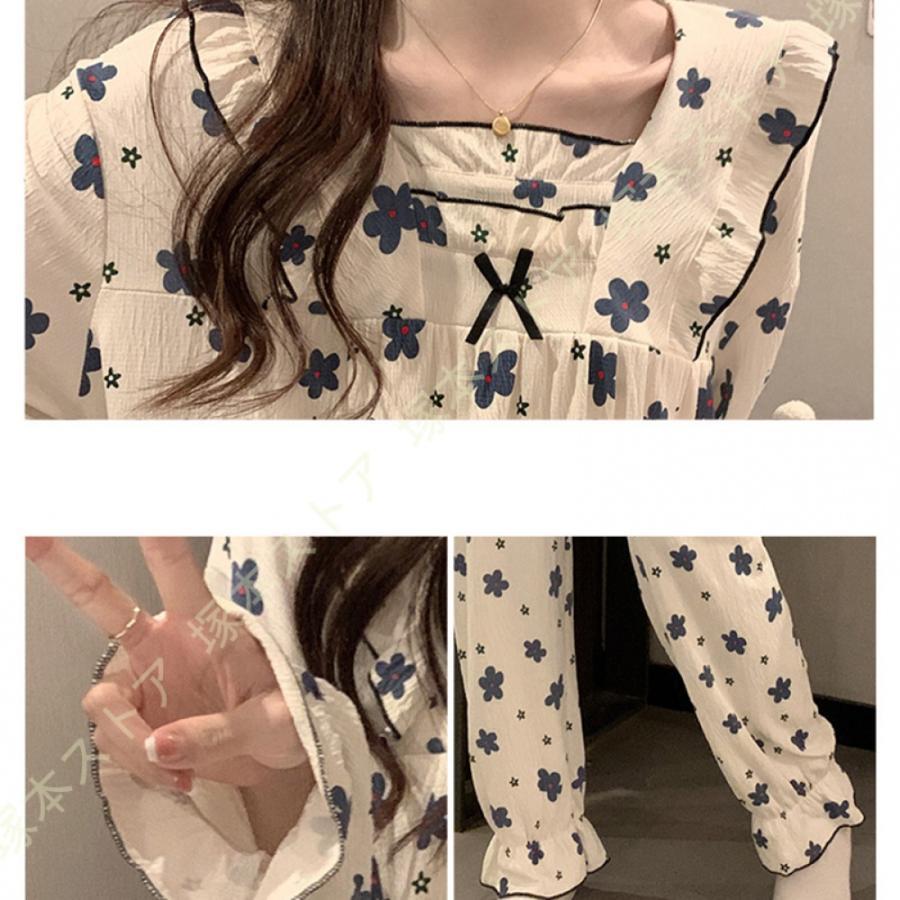 パジャマ 春秋 プリンセス風 大人可愛い ルームウェア 上下 パジャマ 春秋 プリンセス風 大人可愛い ルームウェア 上下