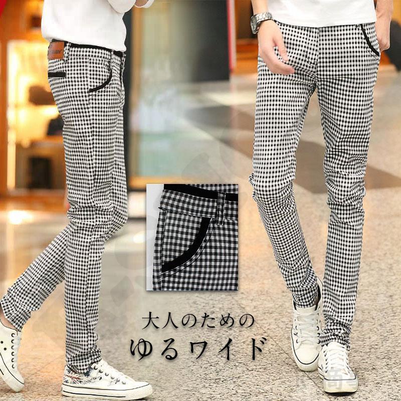 爆売中 チェックパンツ メンズ スキニーパンツ テーパード 爆売中 チェックパンツ メンズ スキニーパンツ テーパード