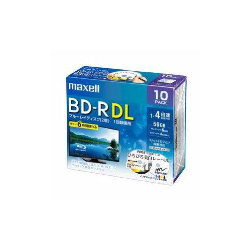 maxell 録画用 BD-R DL 標準260分 4倍速 ワイドプリンタブルホワイト 10枚パック BRV50WPE.10S : g1c9c217e6a : GR ONLINE STORE ...