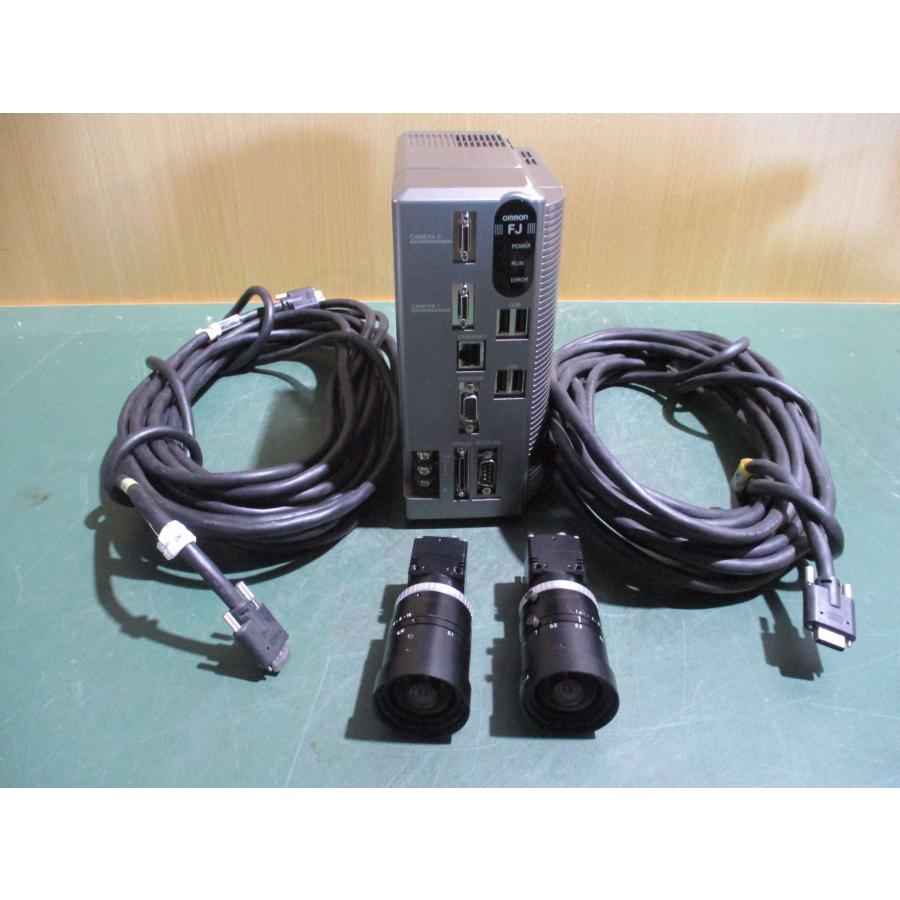 中古 OMRON FJ-H3050 FH-SM05R 小型白黒デジタルCCD カメラ*2 モニター付けない 通電OK ...