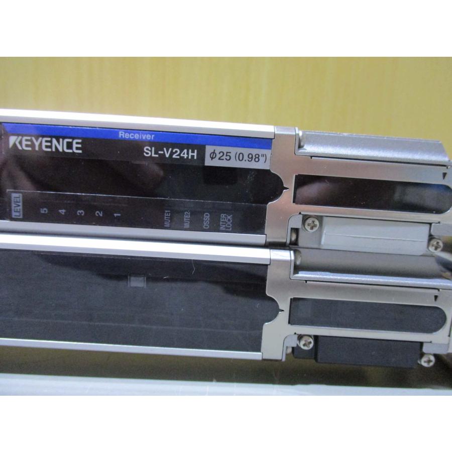 中古KEYENCE セーフティライトカーテン SL-Vシリーズ 本体 汎用タイプ 24光軸 SL-V28H (SL-V24H-T/SL ...