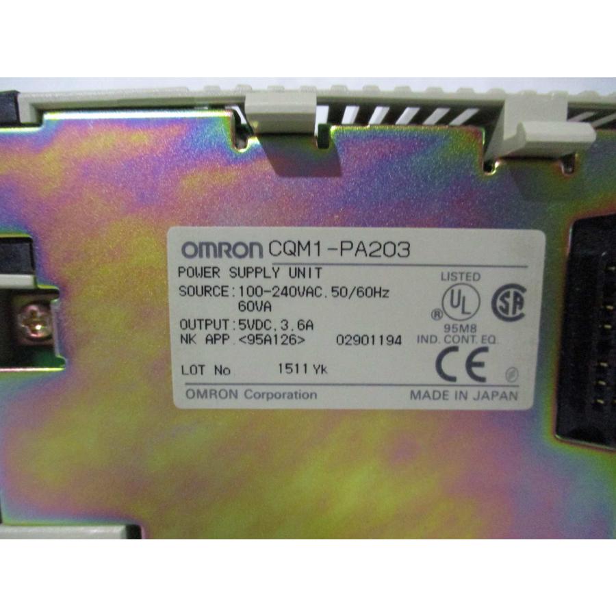 中古 OMRON CQM1-PA203 電源ユニット PLC プログラマブルコントローラ(BAAR40823C206 ...