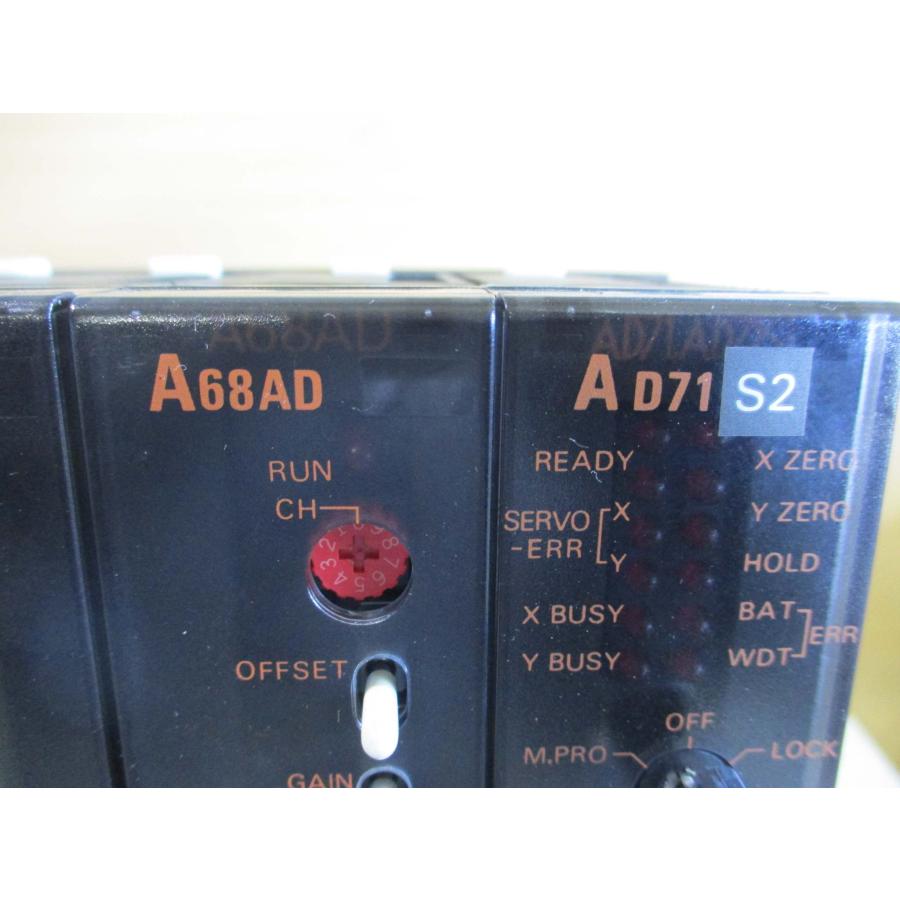 中古 MITSUBISHI A38B/ A61P/ DS3ALCPU/ AX41/ AX42*2/ AY51*2/ AY42/ A68AD/ AD71S2(BADR50127B005 ...