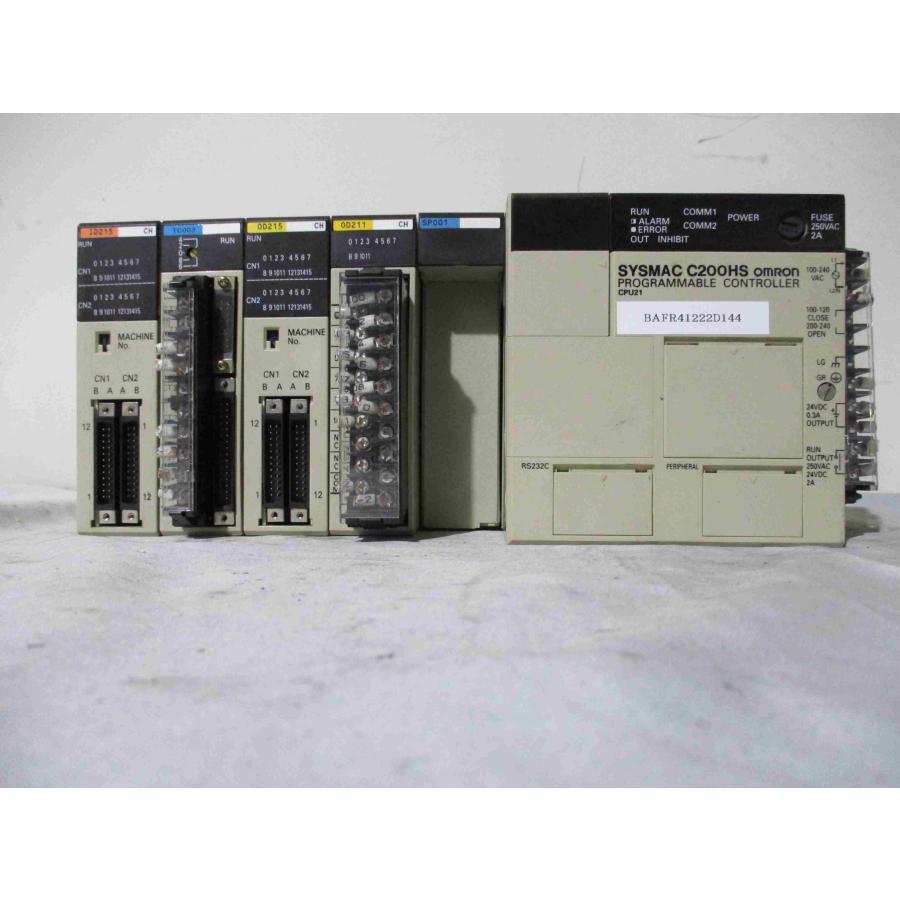 中古OMRON プログラマブルコントローラSYSMAC C200HS CPU21 OD215 OD211 SP001 ID215 TC003 ...