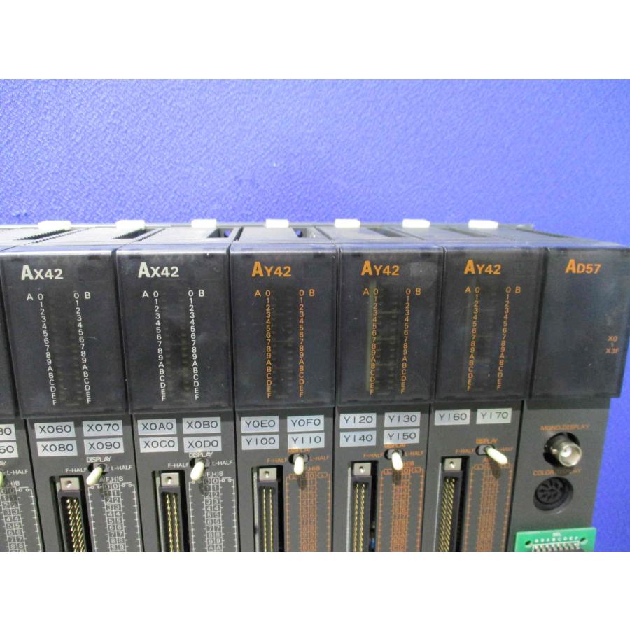 中古 MITSUBISHI PROGRAMMABLE CONTROLLER 110E/A62P/A3ACPU/AD71/AX42*3/AY42 ...