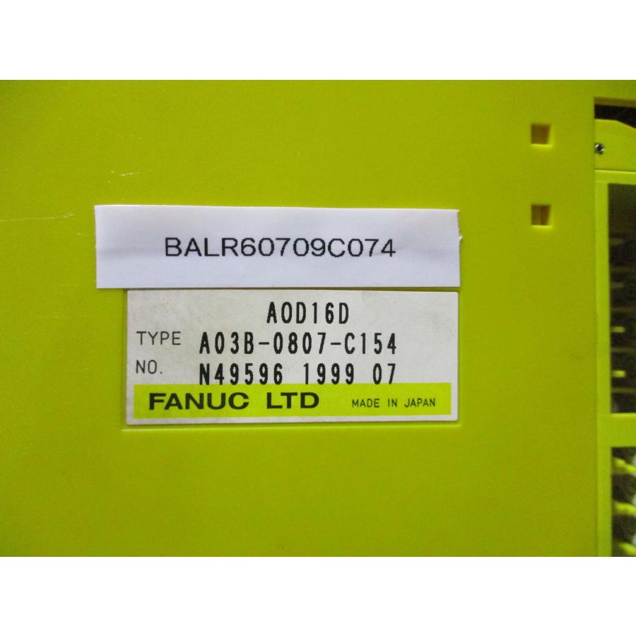 中古 FANUC A0D16D A03B-0807-C154 入力モジュール(BALR60709C074) : growdetrading Yahoo!ショップ - 通販 - Yahoo!ショッピング