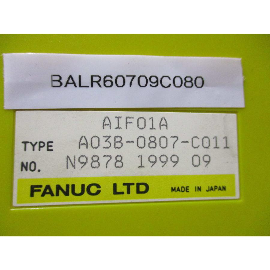 中古 FANUC AIF01A A03B-0807-C011 入力モジュール 2個(BALR60709C080) : growdetrading Yahoo!ショップ - 通販 - Yahoo ...