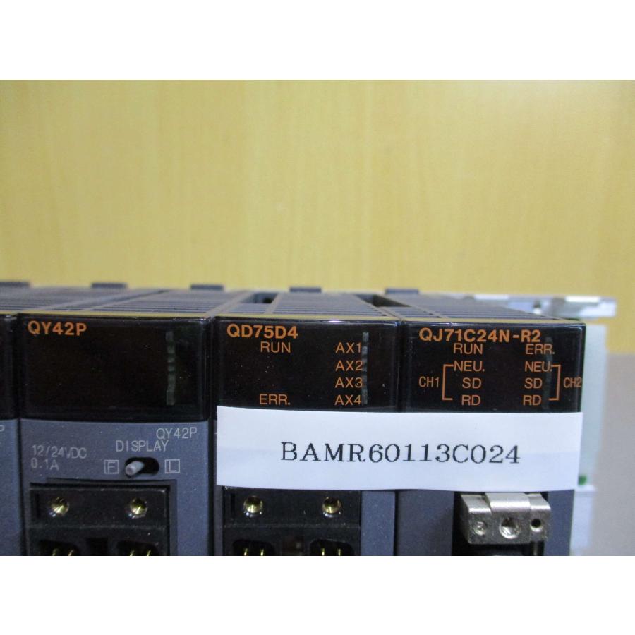 中古 MITSUBISHI UNIT Q38B/Q61P/Q06HCPU/QX42*2/QY42P*2/QD75D4/QJ71C24N-R2 (BAMR60113C024 ...