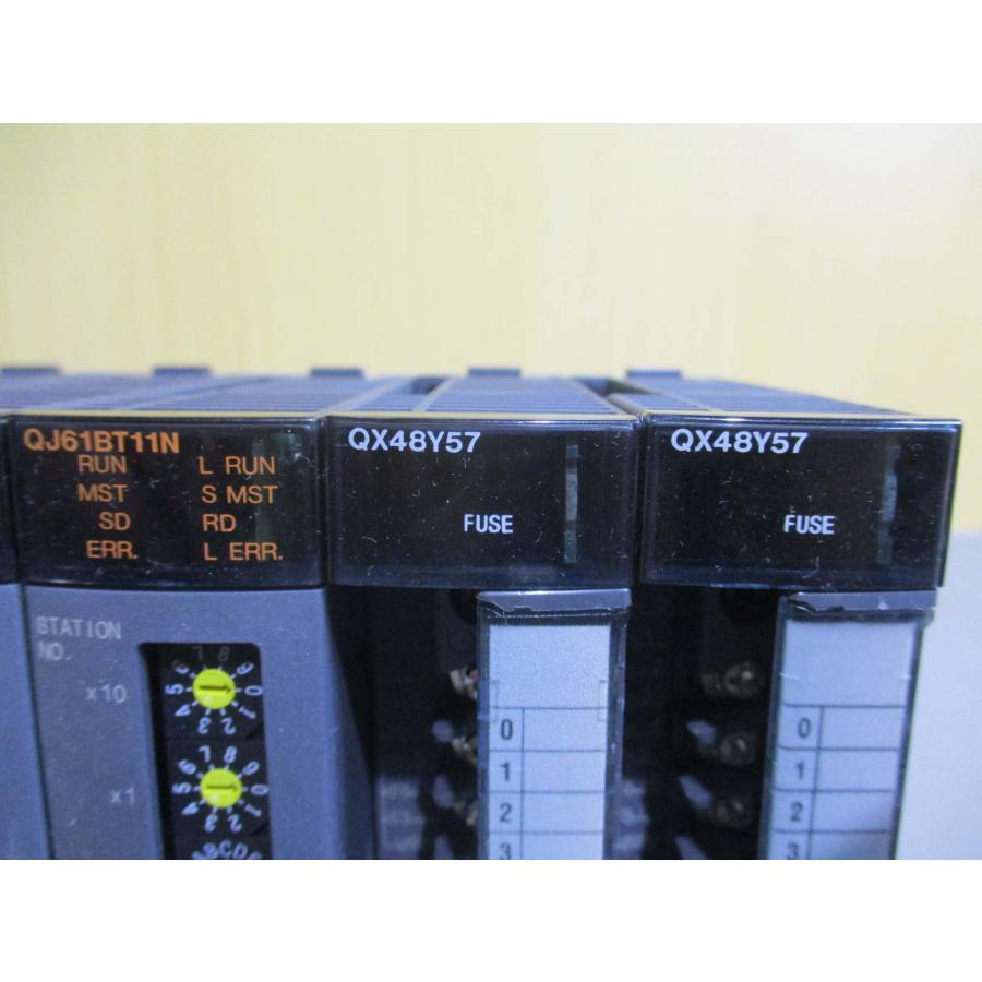 中古 MITSUBISHI UNIT Q35B/QX48Y57*2/QJ61BT11N/QJ71C24N-R2*2/Q02HCPU/Q61P (BAMR60123C040 ...