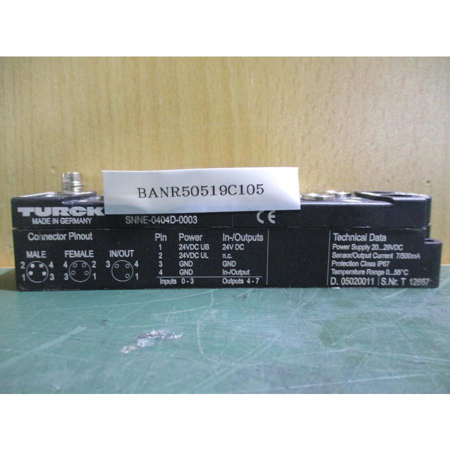 中古 TURCK EXTENSION MODULE PINOUT, SNNE-0404D-0003(BANR50519C105 ...