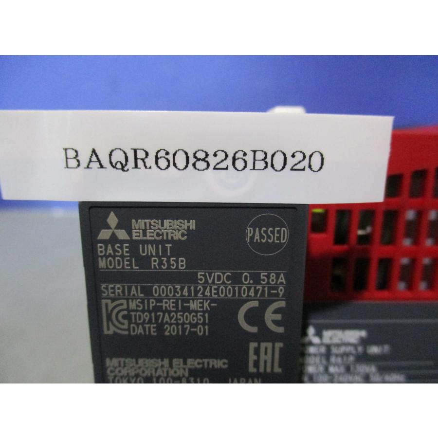 中古MITSUBISHI BASE UNIT R35B/POWER SUPPLY R61P/CPU R04CPU(BAQR60826B020 ...