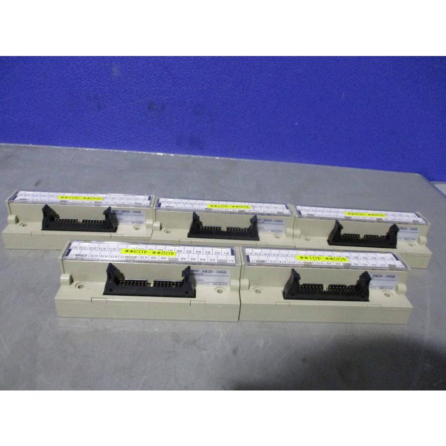 中古 OMRON XW2D-34G6 Connector Terminal Block Conversion Unit 5個 ...