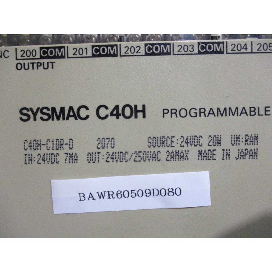 中古 OMRON SYSMAC C40H EXPANSION I/O UNIT C40H-EDR-D PROGMMABLE COTROLLER (BAWR60509D080 ...