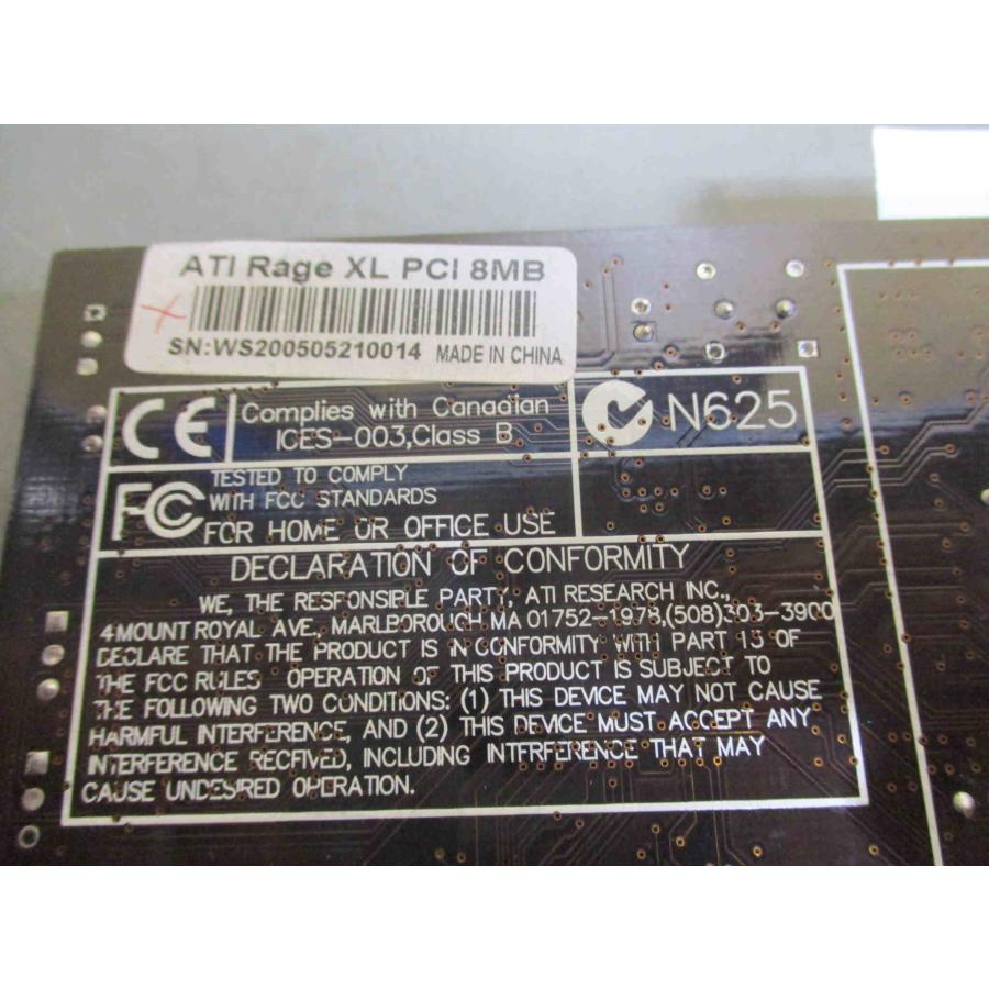 中古 ATI TECHNOLOGIES PN 109-72300-10 ICES-003 CLASS B N625 RAGE XL PCL ...