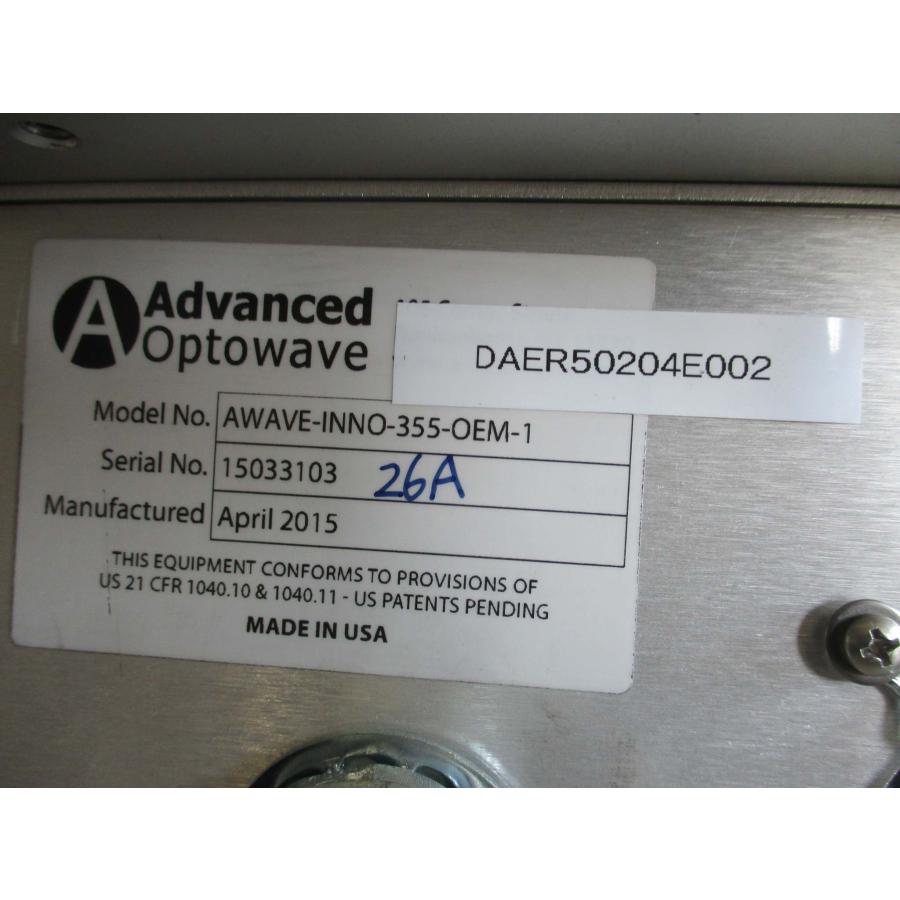 中古 Advanced Optowave AWAVE-INNO-355-OEM-1 半導体レーザー(DAER50204E002 ...