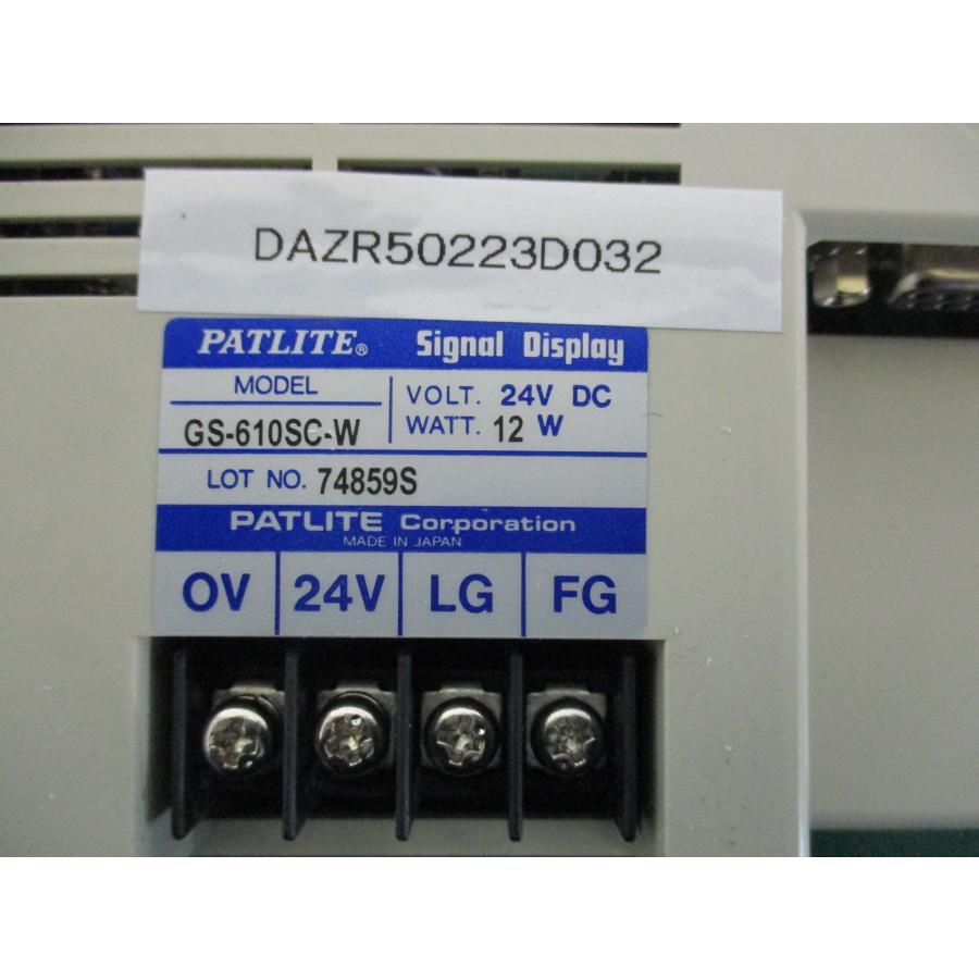 中古 PATLITE SIGNAL DISPLAY GS-610SC-W 信号表示 通電OK(DAZR50223D032 ...