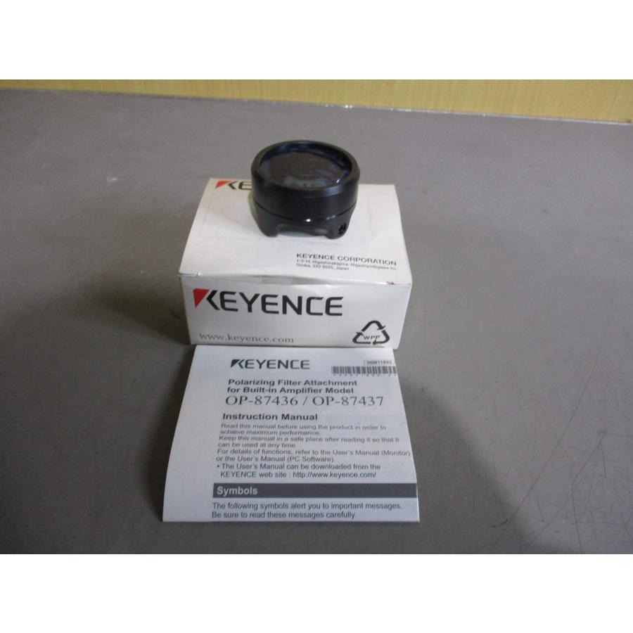 新古 KEYENCE OP-87436 照明一体型画像判別センサ IVシリーズ用 可視光偏光フィルタアタッチメント(EAWR60603C052 ...