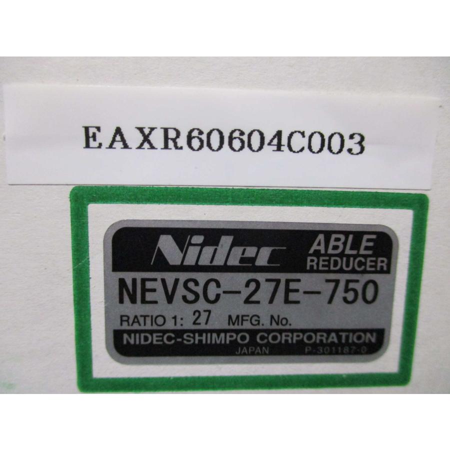 新古 NIDEC SHIMPO ABLE REDUCER NEVSC-27E-750 エイブル減速機 (EAXR60604C003) : growdetrading Yahoo!ショップ ...