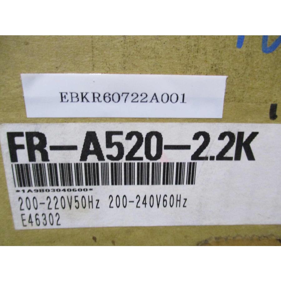 新古 MITSUBISHI FREQROL-A500 INVERTER FR-A520-2.2K インバータ 2.2kW(EBKR60722A001) : ebkr60722a001 ...