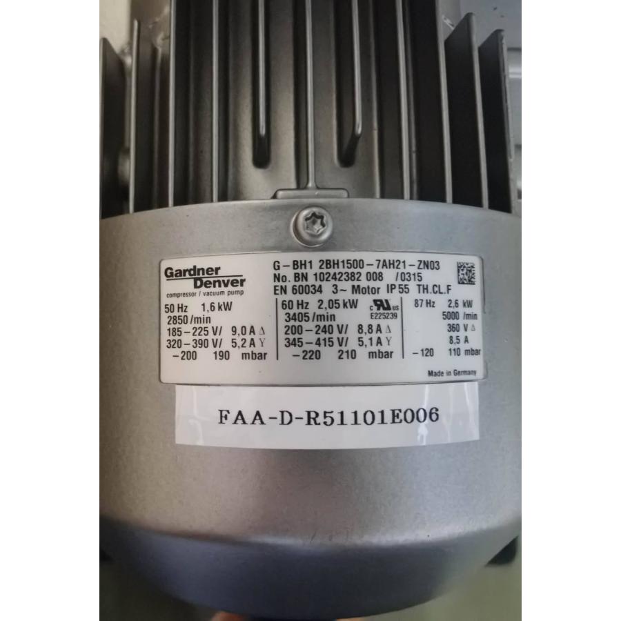 新古 GARDNER DENVER G-BH1 2BH1500-7AH21-ZN03 1.6KW ＜送料別＞ (FAA-D ...