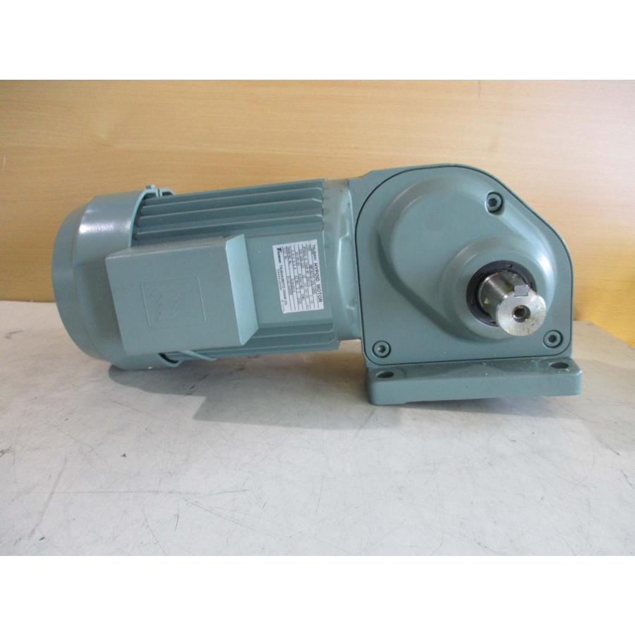 中古 TSUBAKI HYPOID MOTOR HMTA075-30L10RB 3PHASE-0.75kW-4P 200/200/220V ...