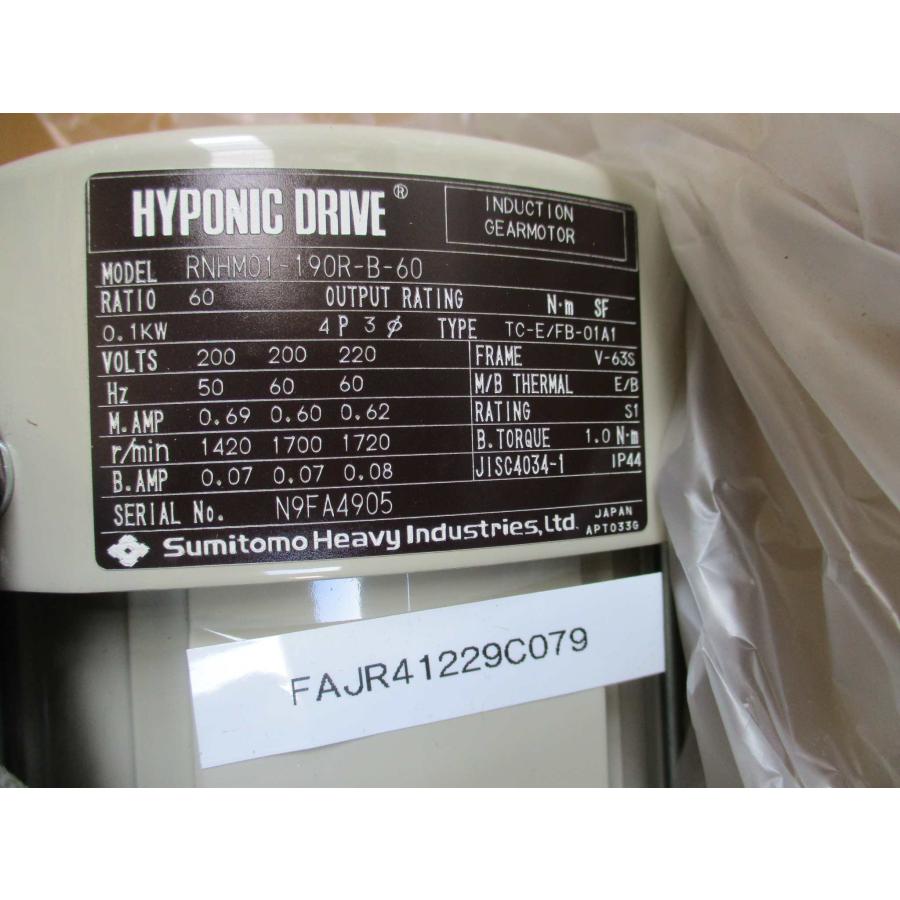 新古 SUMITOMO HYPONIC DRIVE RNHM01-190R-B-60 0.1KW(FAJR41229C079 ...
