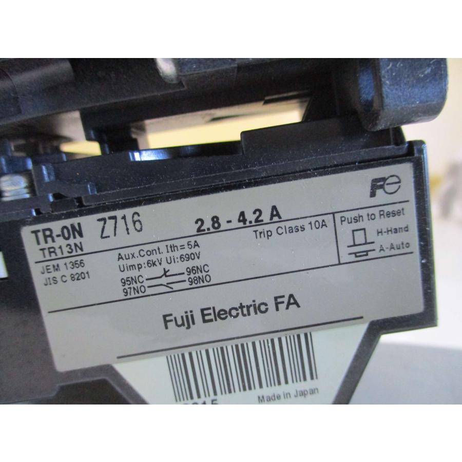 中古Fuji Electric type TR-ON TR13N 電磁開閉器/Fuji Magnetic Contactor SJ-0G SJ12AG 2.2KW 送料別 ...