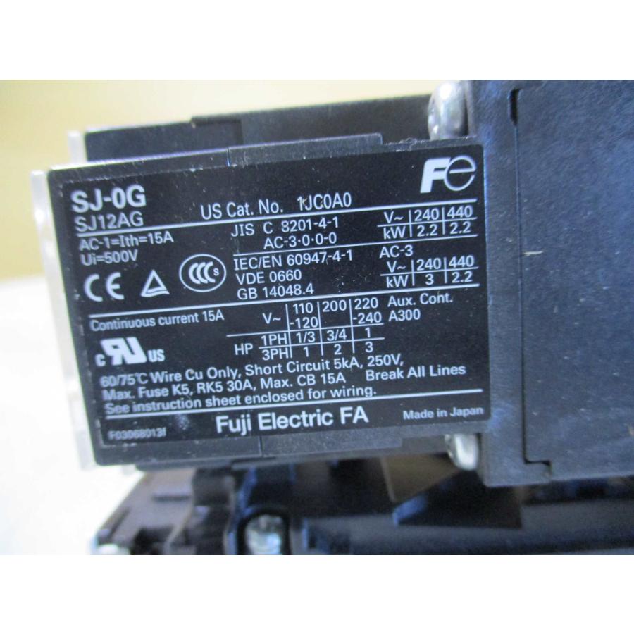 中古Fuji Electric type TR-ON TR13N 電磁開閉器/Fuji Magnetic Contactor SJ-0G SJ12AG 2.2KW 送料別 ...