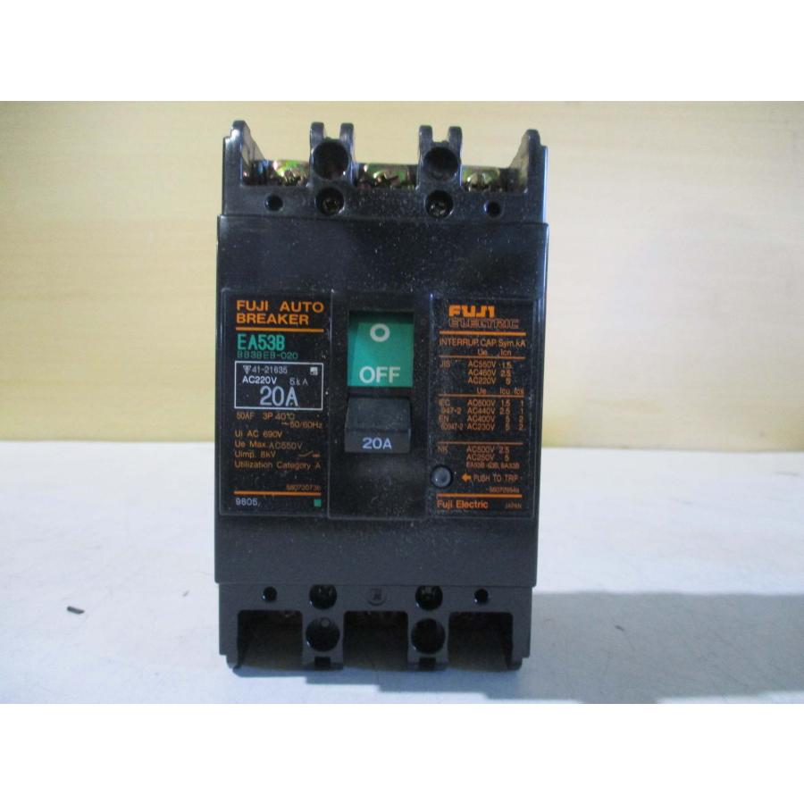 中古Fuji Electric EA53B BB3BEB-020 漏電遮断器 富士電機 AC220V 5KA 20A(FALR50125C109) : growdetrading Yahoo ...
