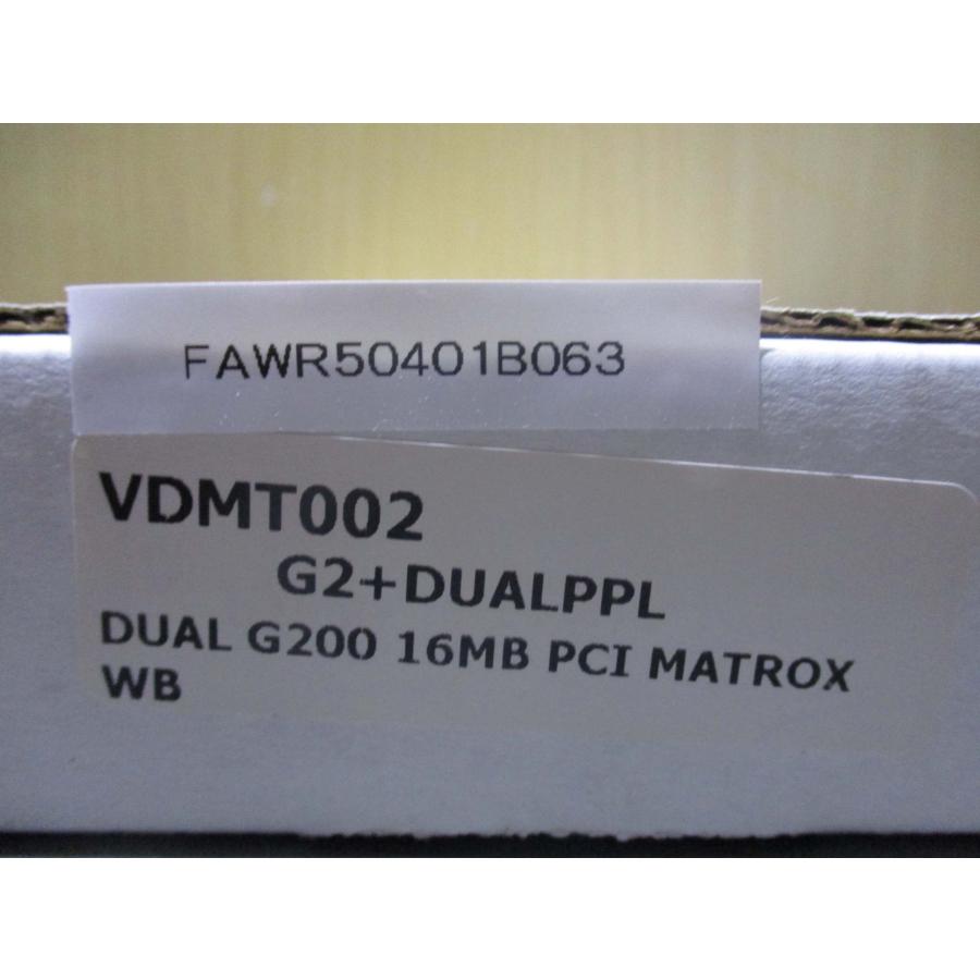 新古 Matrox DUAL G200 16MB PCI MATROX VDMT002 G2+DUALPPL(FAWR50401B063) : growdetrading Yahoo!ショップ ...