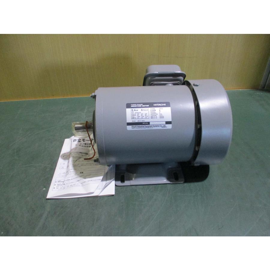 新古 HITACHI 3-PHASE INDUCTION MOTOR TFO-K 三相インダクションモーター 0.4kW ...