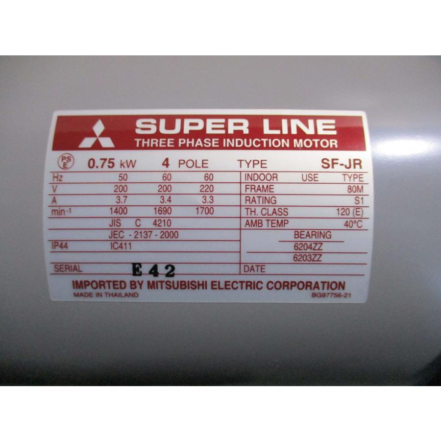 新古 MITSUBISHI SUPER LINE SF-JR モーター4P 0.75KW 200V(FBCR50410E003) : growdetrading Yahoo!ショップ - 通販 ...