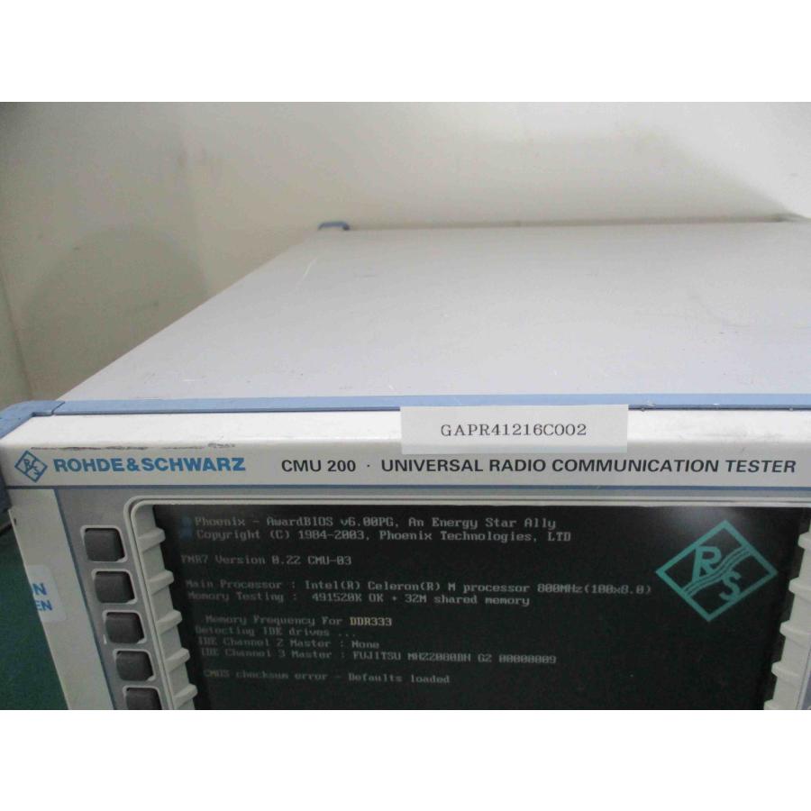 中古Rohde & Schwarz CMU200 Universal Radio Communication Tester 1100.0008 ...